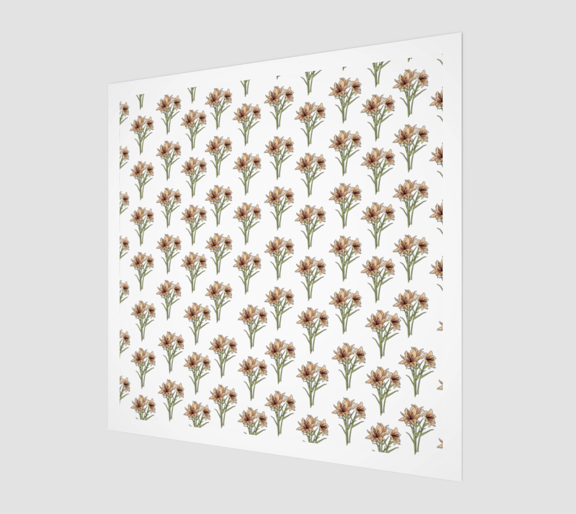 Prairie Lily Pattern Art Print – Honey Doodle Studio